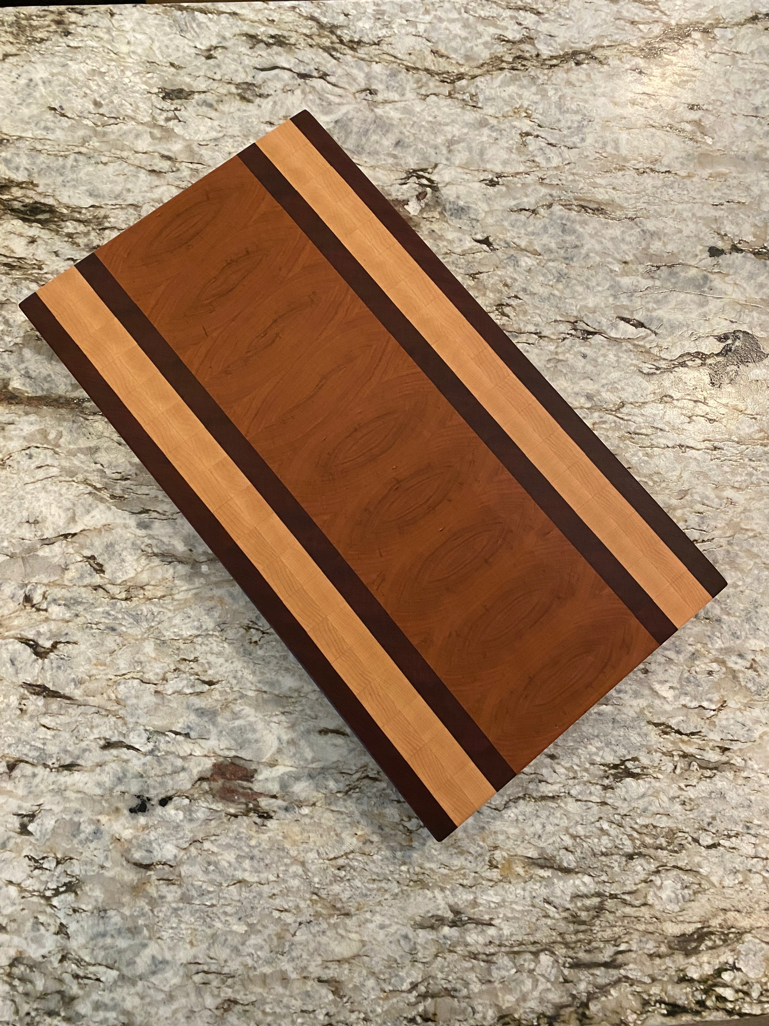 End Grain Brisket board (Cherry, Maple and Sapele) – Handcrafted by ...